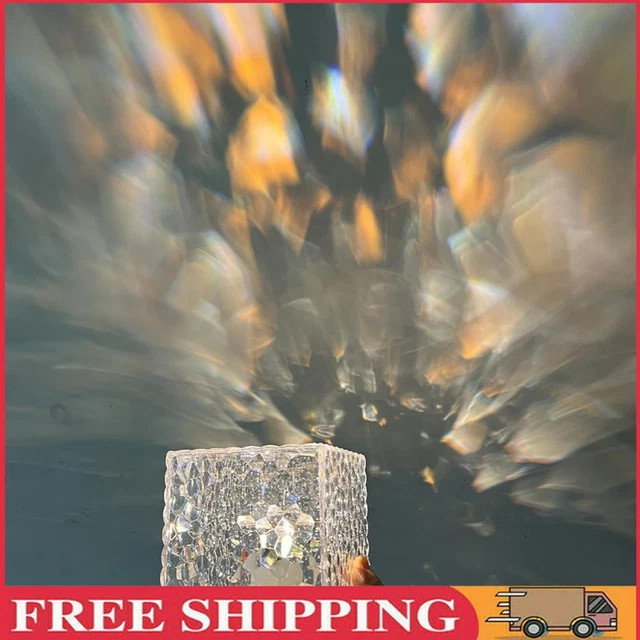 DYNAMIC LED WATER Ripple Rotating Projection Crystal Table Lamp ...