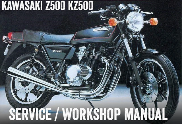 1979-1982 KAWASAKI Z500 KZ500 vier Werkstätten Service ...