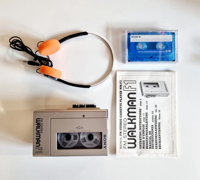 NEW SONY WALKMAN WM-F1 RADIO CASSETTE PLAYER 1st Radio Walkman Fully ...
