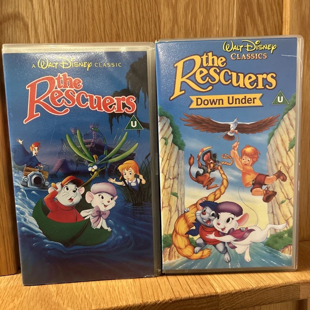 THE RESCUERS + The Rescuers Down Under- Walt Disney Classics VHS Videos ...