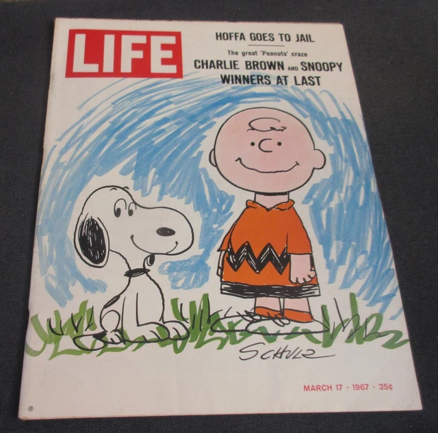 VINTAGE LIFE MAGAZINE Peanuts Snoopy Charlie Brown Hoffa Goes Jail ...