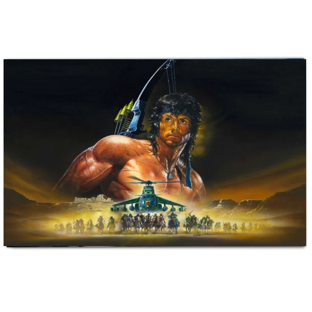 RAMBO FIRST BLOOD Part 3 Film Sylvester Stallone Artwork Printed on ...