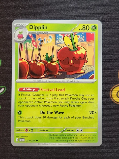 EXACT CARD PICTURED Dipplin Pokemon SV06 Twilight TWM 018 /167 Eng Non ...