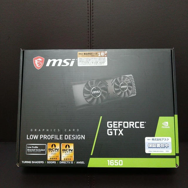 MSI GEFORCE GTX 1650 Low Profile Design £273.64 - PicClick UK