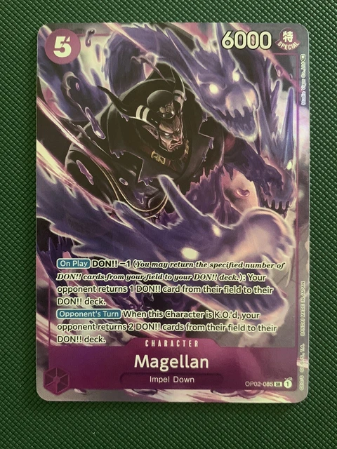 MAGELLAN OP02-085 SECRET Rare Alt Art One Piece Card Game Paramount War ...
