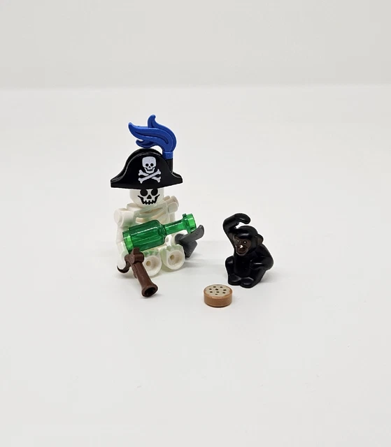 LEGO SCHELETRO MINIFIGURE SCIMMIA PIRATA spettrale NUOVA gen047 (47 ...