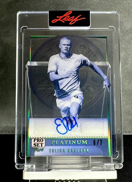 ERLING HAALAND 2023 Leaf Pro Set Pure/ 7 Platinum Auto P-EH1 Man City ...