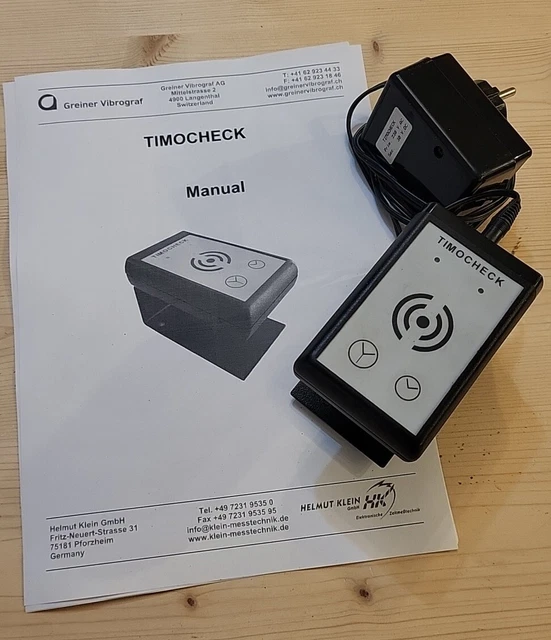 UHRENPRÜFGERÄT TIMOCHECK GREINER Vibrograph Gangmessung für analoge ...