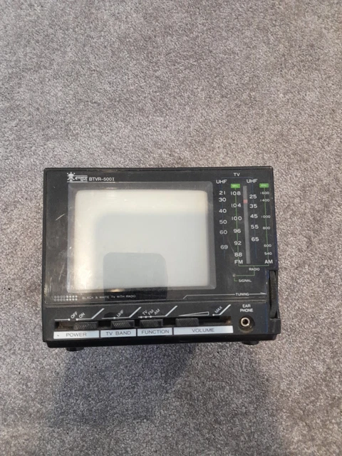 VINTAGE 5” PORTABLE CRT TV Retro Vintage Analogue With FM/AM Radio £39. ...