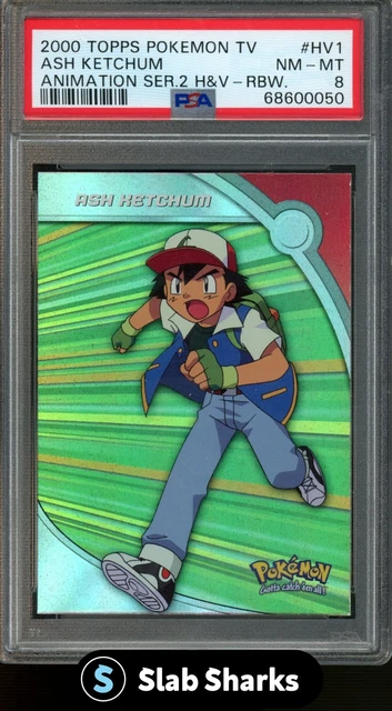 2000 TOPPS POKEMON TV Ash Ketchum Animation Ser 2 Rainbow PSA 8 $103.27 ...