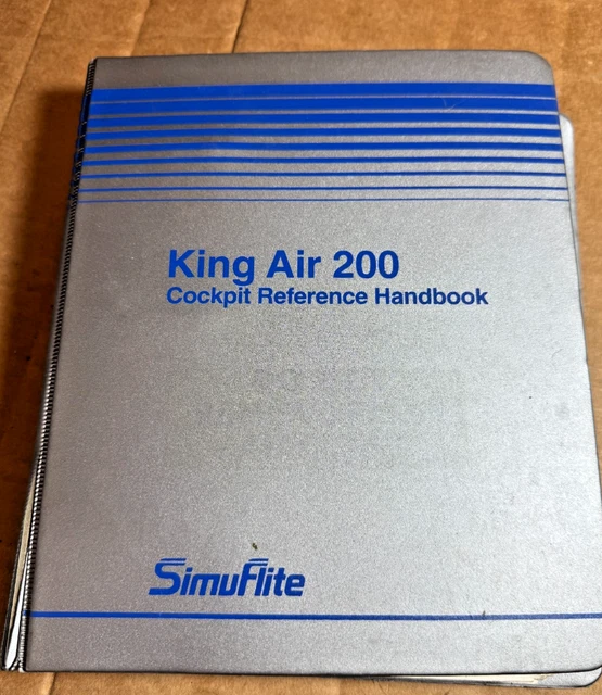 KING AIR 200 SimuFlite Cockpit Reference Manual and Checklist $62.98 ...