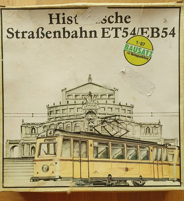 VEB PREFO DRESDEN Strassenbahnmodellbau ET 54 / EB 54 . Bausatz HO / 1: ...
