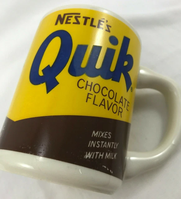 VINTAGE OLD LOGO Nestles Quik Nesquik Hot Milk Chocolate Cocoa Mug ...