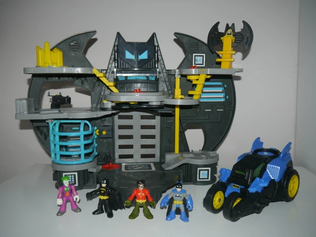 IMAGINEXT BATMAN BAT Cave Playset Batmobil (Sound) 4 Figures Batman ...