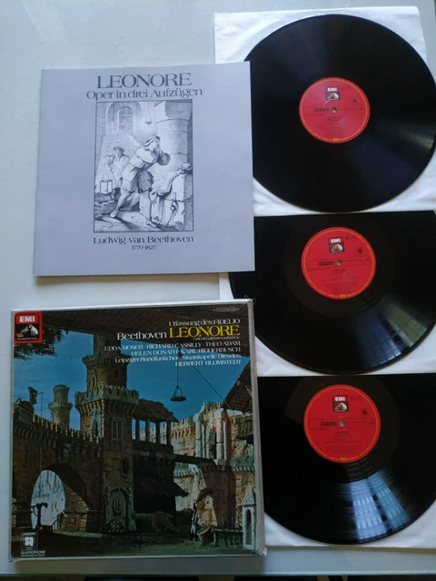 BEETHOVEN LEONORE BLOMSTEDT EMI 1977 Boîte 3 X LP + Libreto 12" Vinile VG/VG EUR 38,34 - PicClick FR