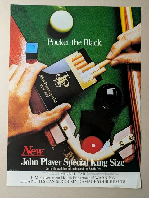 JOHN PLAYER SPECIAL Cigarettes Advertising 1980 Paper Magazine Advert ...
