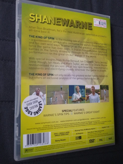 AUSTRALIA CRICKET LEGEND Shane Warne Signed King of Spin DVD Cover with ...