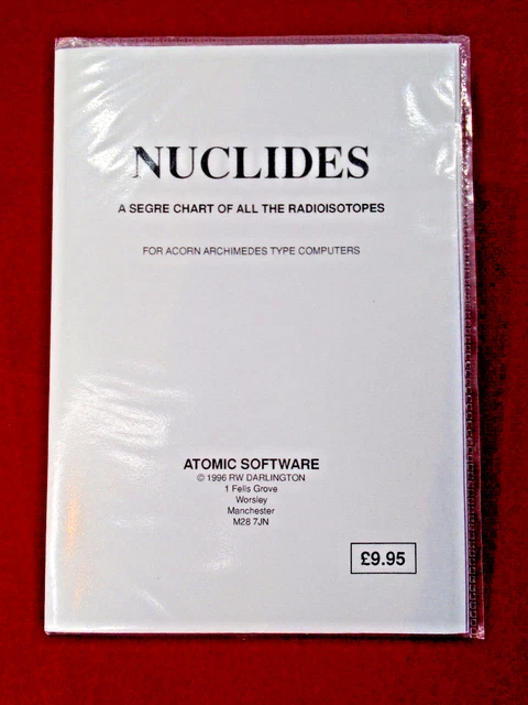 NUCLIDES DISQUE & Manuel pour Acorn Archimedes Atomic Software 1996 EUR 29,47 - PicClick FR