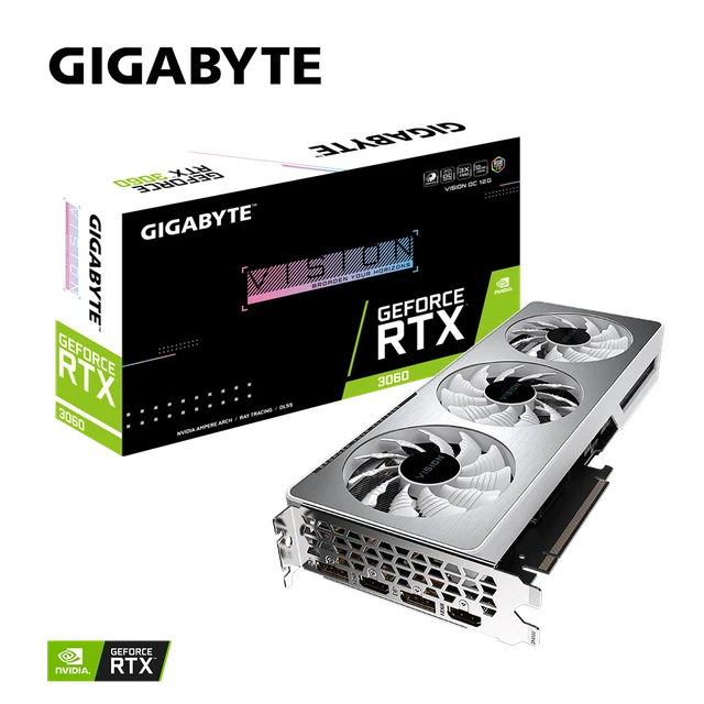 GIGABYTE GEFORCE RTX 3060 VISION OC GDDR6 GV-N3060VISION OC-12GD 2.0 ...