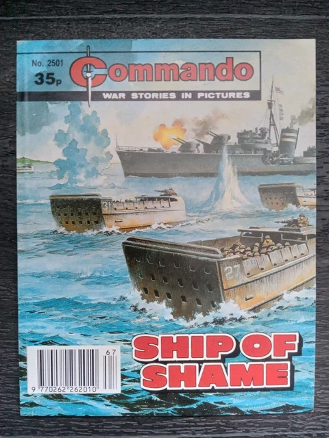 COMMANDO COMIC NUMBER 2501 Ship Of Shame Military Action Comic. EUR 4,45 - PicClick IT