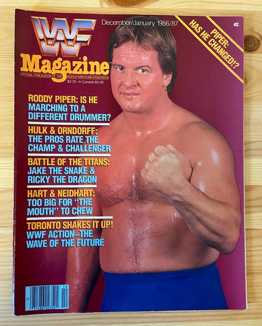 VINTAGE WWF MAGAZINE - Rowdy Roddy Piper Hulk Hogan - December/January ...
