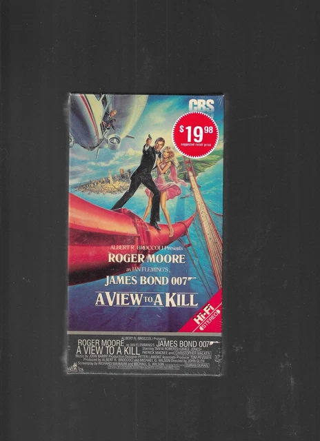 A VIEW TO A Kill, 007 James Bond Roger Moore (1985 CBS/FOX VHS) Sealed ...