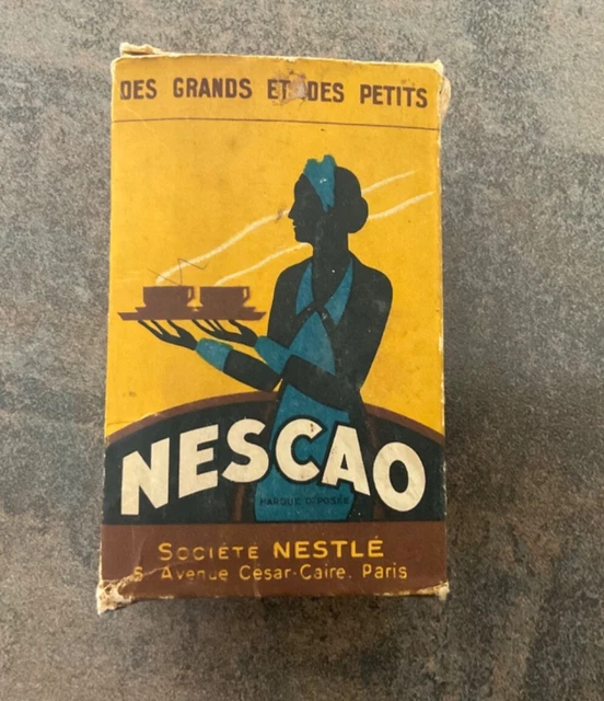 RARE BOÎTE,NESCAO,CHOCOLAT,NESTLE,PARIS,EN CARTON,PUBLICITAIRE ...