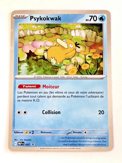CARTE POKEMON PSYKOKWAK Mep 007 Mega Evolution Holo Cosmo Promo Black ...