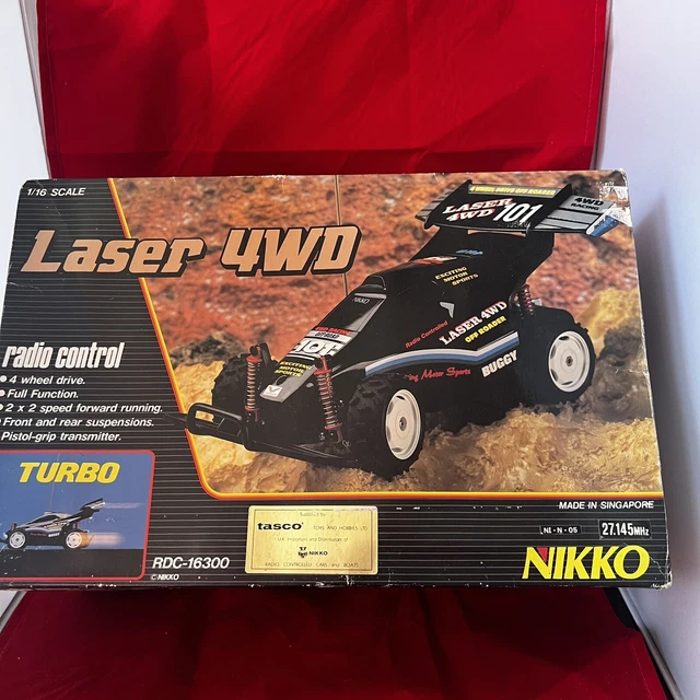 VINTAGE NIKKO LASER 4WD Radio Controlled Turbo Car, Boxed, Retro Remote Control £35.00 - PicClick UK
