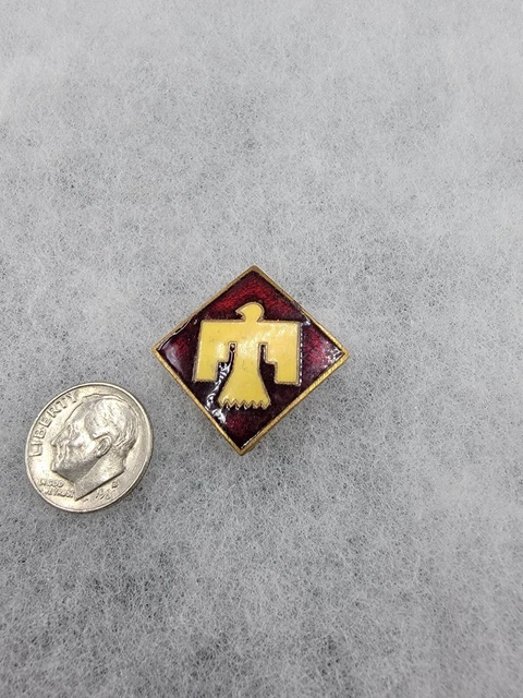 WWII US ARMY 45th Infantry Division Thunderbird patch crest DI/DUI pin ...