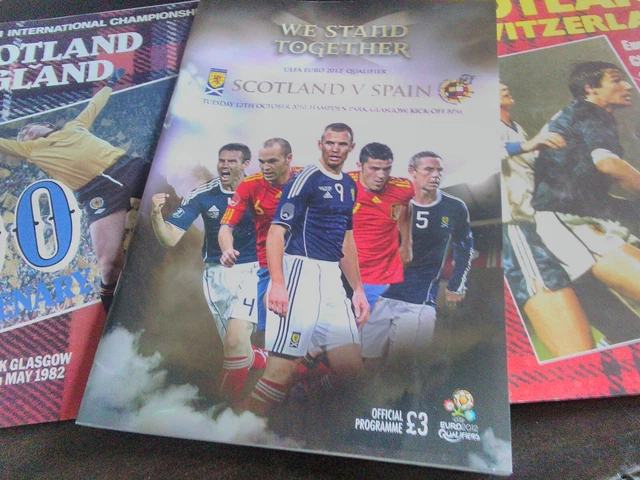 SCOTLAND FOOTBALL PROGRAMMES X 5 England / Spain / Portugal ...