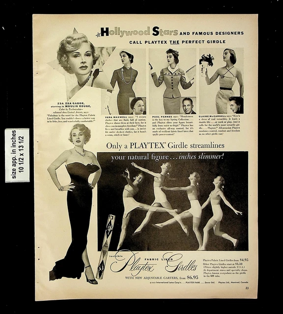 1953 PLAYTEX GIRDLE better than Corset Women's Underwear Vintage Print ...