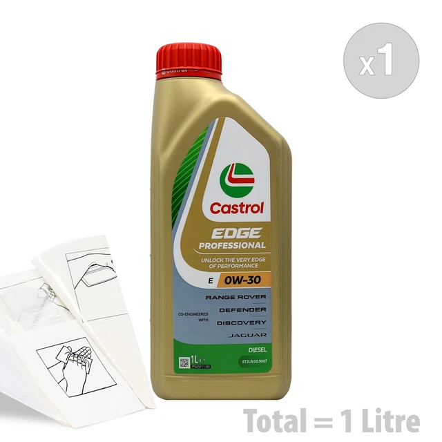 ENGINE OIL CASTROL Edge Pro E 0W-30 JLR 1 LITRE 1L plus Top-up Kit £22. ...