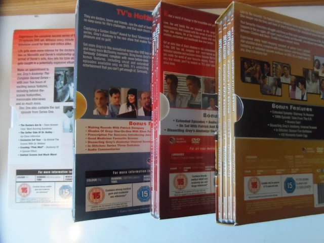 SEASONS 2-5 GREY'S Anatomy Box Set TV Series EUR 17,47 - PicClick IT