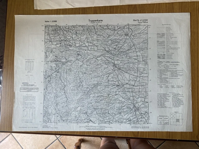 MAP TROPP MAP Sheet No. 67 Tower Fur Printed 1943 £16.25 - PicClick UK