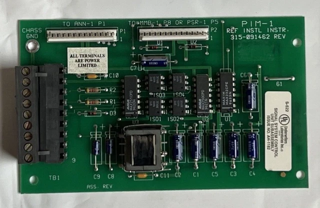 SIEMENS PIM-1 FIRE Alarm Interface Module Card $19.75 - PicClick