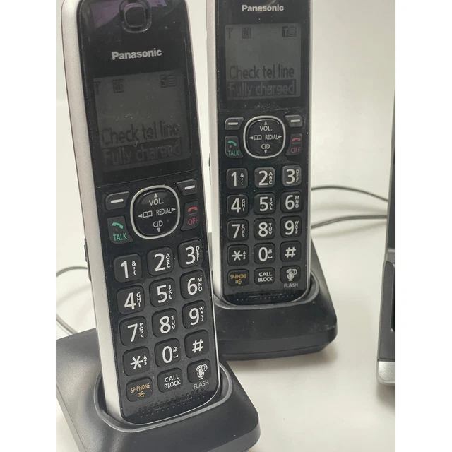 PANASONIC KX-TGF670 CORDLESS 6.0 Dect Main Phone Base Unit & 4 Remote ...