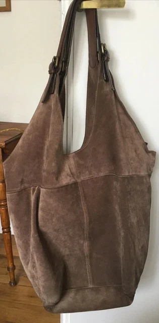GRAND SAC BESACE Club Monaco cuir souple, poches intérieures, p/ordi ...