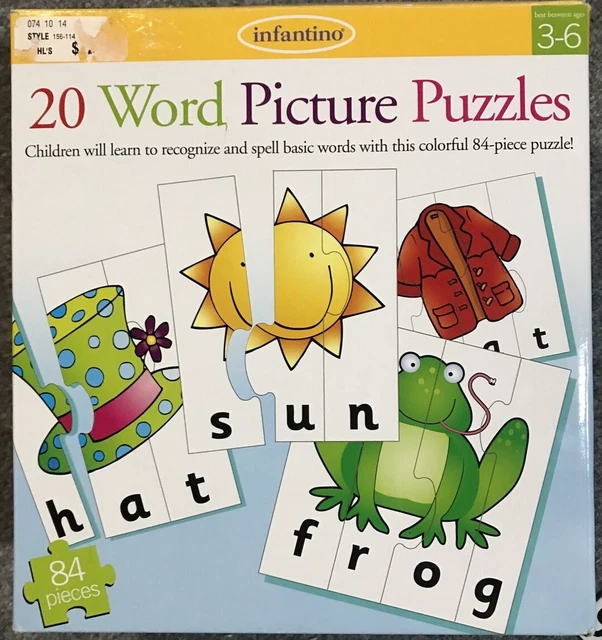 20 WORD PICTURE Puzzle by infantino 84 Pieces COMPLETE $11.87 - PicClick