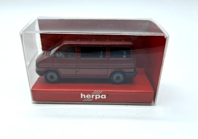 HERPA 1:87 H0 041577 VW T4 Bus - dunkelrot - metallic in OVP EUR 7,90 - PicClick DE
