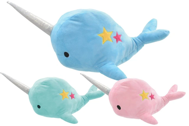 PELUCHE NARWHAL 35CM - TY3627 Doux Baleine Licorne Ourson Oreiller ...