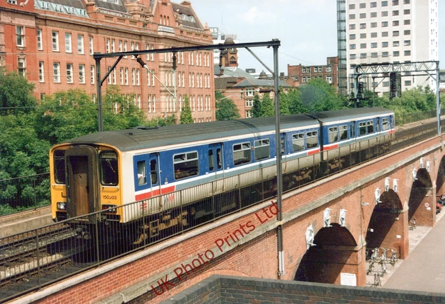 RAILWAY PHOTO 6X4 Class 150 DMU 150203 Manchester Oxford Road c1992 £1. ...