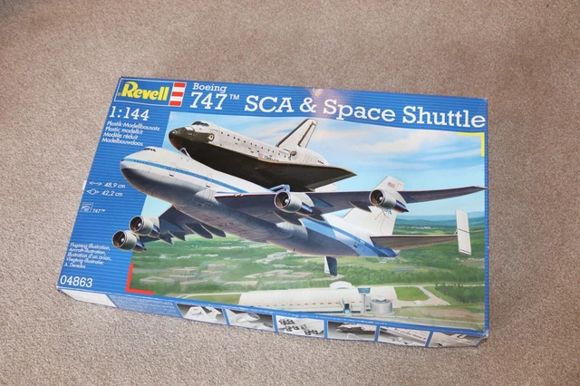 REVELL 04863 BOEING 747 SCA & Space Shuttle 1/144 Scale Aircraft Model ...