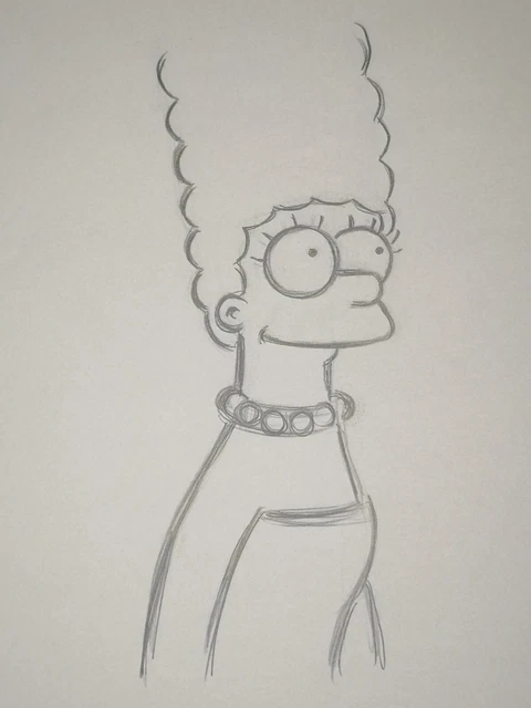 MARGE SIMPSON ORIGINAL Production Drawing The Simpsons Animation ...
