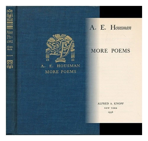 HOUSMAN, ALFRED EDWARD (1859-1936) Plus Poèmes 1936 Première Édition ...