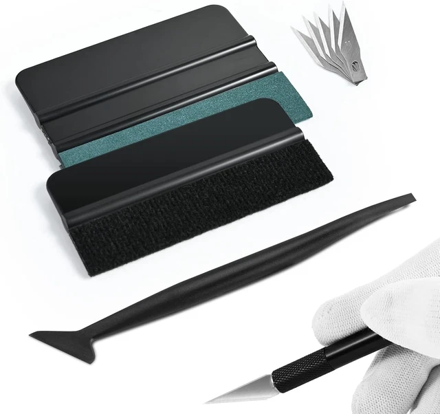 CAR WINDOW TINT Installation Kit - Vinyl Wrap Tools With Felt Squeegee ...