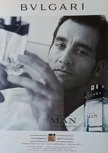 ADVERTISING WERBUNG ITALIAN Clipping 2011 Perfume BULGARI CLIVE OWEN £3 ...