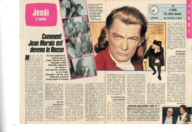 COUPURE DE PRESSE Clipping 1986 Jean Marais (2 pages) EUR 5,00 - PicClick FR