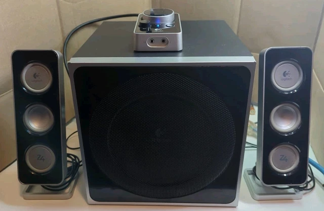 LOGITECH Z4 - 2.1 Computer Speaker System w/Volume Control - Tested $45 ...