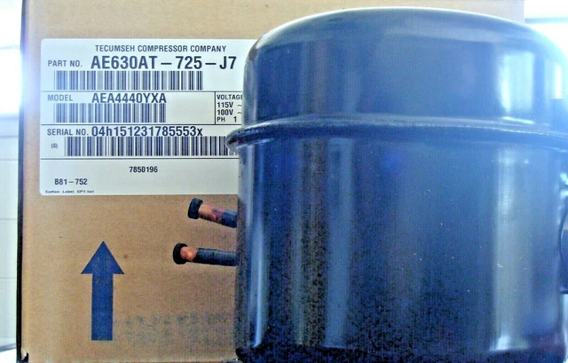 NEW TECUMSEH COMPRESSOR Model# AEA4440YXA /AEA4440Y-AA1A 1/3HP R134A ...